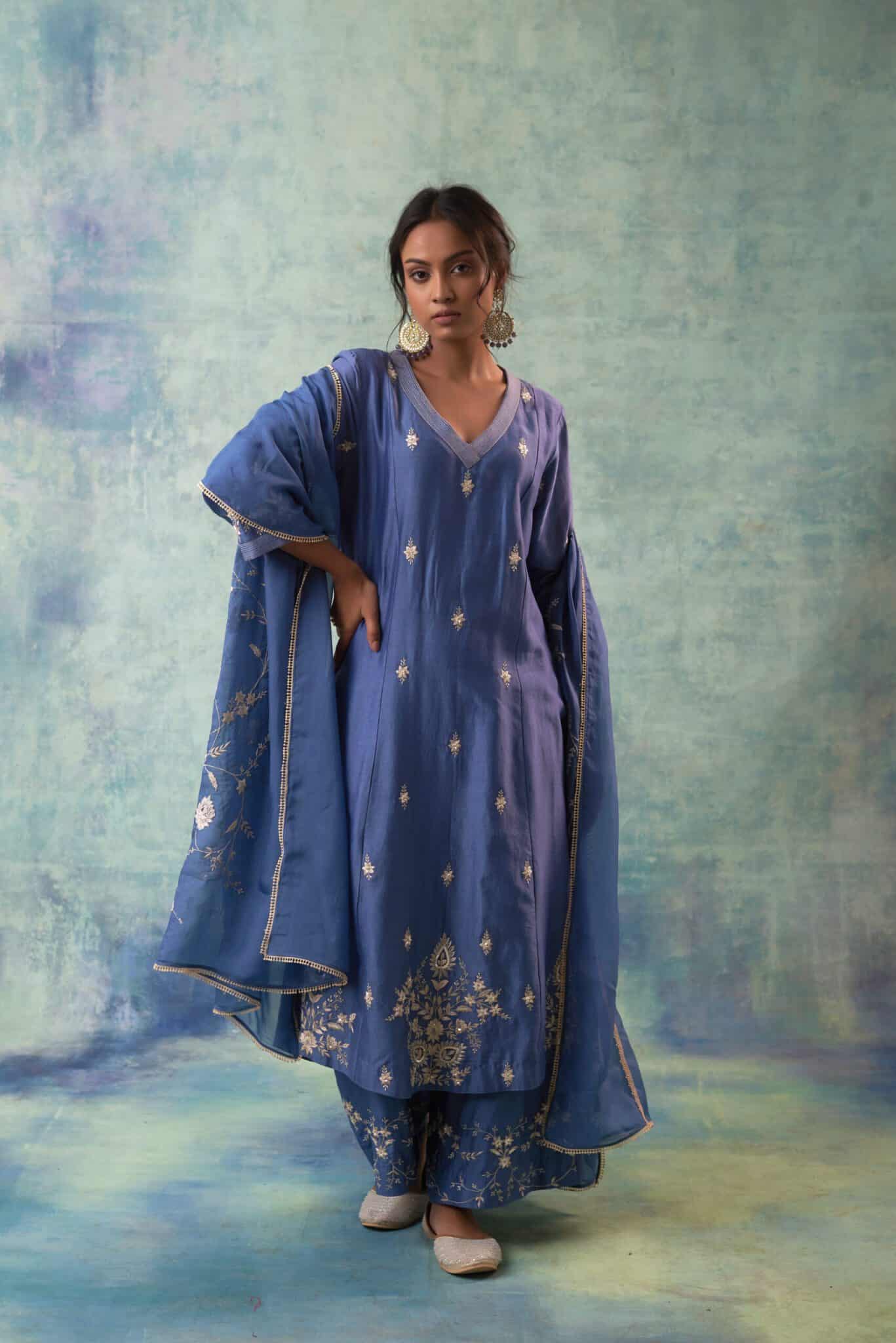 Deep Sea Umbra Shirt Set - Sonia Khatri